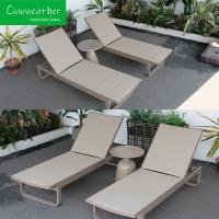 China Outdoor Leisure Sunlounge Modern Mesh Fabric Sun Lounger for Hotel Swimming Pool and Patio Outdoor Furniture for sale