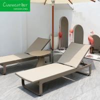 China Outdoor Leisure Sunlounge Modern Mesh Fabric Sun Lounger for Hotel Swimming Pool and Patio Outdoor Furniture for sale