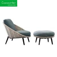 China Outdoor Leisure Wicker Rope Teak Wood Garden Sofa Modern Style with Waterproof Cushions and Outdoor for sale