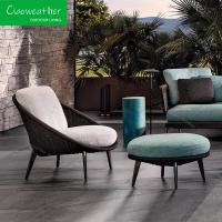China Outdoor Leisure Wicker Rope Teak Wood Garden Sofa Modern Style with Waterproof Cushions and Outdoor for sale