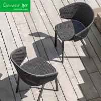 China Outdoor Leisure Hotel Rattan Dining Set with Waterproof Upholstery Cushion and Aluminum Frame in Modern Simplicity Design for sale