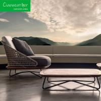 China Specific Garden Sofa Modern Garden Furniture Patio Sofa Set Aluminum Alloy Solid Wood Dining Chair Rope for sale