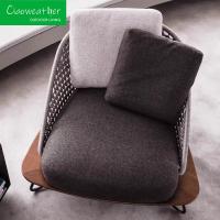 China Specific Garden Sofa Modern Garden Furniture Patio Sofa Set Aluminum Alloy Solid Wood Dining Chair Rope for sale