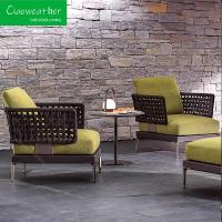 China Garden Furniture Hand-Woven Rope Corner Sofa Set with Cushion Aluminum Frame and Waterproof Design for sale