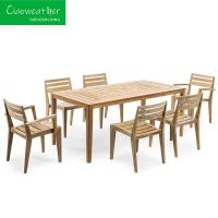 China Waterproof Teak Chairs for Outdoor Courtyard Villa Open-Air and Comfortable Design for sale