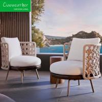 China Customized Color Outdoor Furniture General Waterproof Weave Rope Leisure Chair Tea Table Combination for Villa Courtyard for sale