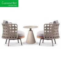 China Customized Color Outdoor Furniture General Waterproof Weave Rope Leisure Chair Tea Table Combination for Villa Courtyard for sale