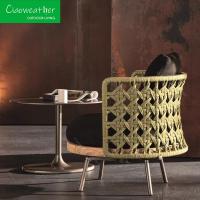 China Customized Color Outdoor Furniture General Waterproof Weave Rope Leisure Chair Tea Table Combination for Villa Courtyard for sale