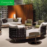 China Customized Color Outdoor Furniture General Waterproof Weave Rope Leisure Chair Tea Table Combination for Villa Courtyard for sale