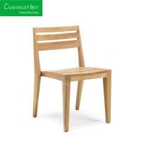 China Hotel Function Teakwood Frame Customizable Luxury Outdoor Courtyard Garden Sets Dining Table Set Furniture Armless Chair for sale