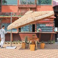 China Outdoor Patio Parasols Customized Color Modern Design Style Camping Stalls Beach Sun Umbrellas for Garden Thatched Umbrellas for sale