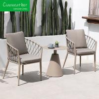 China Waterproof Cushion Hotel Outdoor Metal Side Table for Modern Design Style Garden Patio Aluminum Furniture for sale