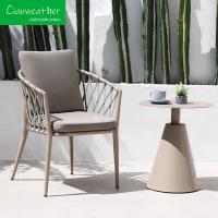 China Waterproof Cushion Hotel Outdoor Metal Side Table for Modern Design Style Garden Patio Aluminum Furniture for sale