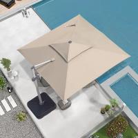 China Outdoor Furniture Cushion Folded Cantilever Parasol with Metal Umbrella Carton Package Water-resistant Fabric and Modern Style for sale