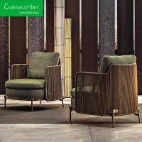 China Modern Minimalist Style Hotel Garden Rattan Outdoor Sofa Set Waterproof Cushioned Seating and Upholstered Upholstery for sale