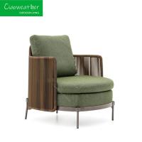 China Modern Minimalist Style Hotel Garden Rattan Outdoor Sofa Set Waterproof Cushioned Seating and Upholstered Upholstery for sale