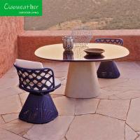 China Hotel Patio and Living Room Modern Outdoor Garden Chair Set with Waterproof Upholstery Cushion in Customized Color for sale