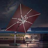 China Outdoor Furniture Cushion Folded Cantilever Parasol with Metal Umbrella Carton Package Water-resistant Fabric and Modern Style for sale