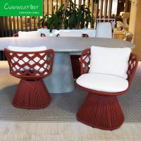 China Hotel Patio and Living Room Modern Outdoor Garden Chair Set with Waterproof Upholstery Cushion in Customized Color for sale