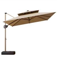 China Outdoor Furniture Cushion Folded Cantilever Parasol with Metal Umbrella Carton Package Water-resistant Fabric and Modern Style for sale