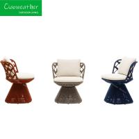 China Hotel Patio and Living Room Modern Outdoor Garden Chair Set with Waterproof Upholstery Cushion in Customized Color for sale