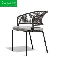 China Waterproof Upholstery Cushion Outdoor Dining Table and Chair Set with Faux Wicker Design for sale