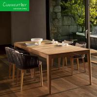 China Waterproof Cushioned Teakwood Dining Chair Set for Modern Hotel Outdoor Furniture in Villa Garden Patio for sale