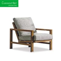 China Hotel Outdoor Furniture Luxury Teak Sofa with Modern Design Style Set Solid Wood Leisure Chair for sale