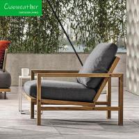 China Hotel Outdoor Furniture Luxury Teak Sofa with Modern Design Style Set Solid Wood Leisure Chair for sale