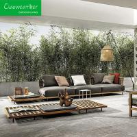 China Hotel Outdoor Furniture Luxury Teak Sofa with Modern Design Style Set Solid Wood Leisure Chair for sale