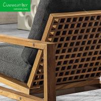 China Hotel Outdoor Furniture Luxury Teak Sofa with Modern Design Style Set Solid Wood Leisure Chair for sale