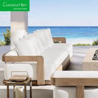 China Modern Design Style Wooden Sofa Set Waterproof Cushion Included for Hotel Luxury Outdoor Furniture for sale
