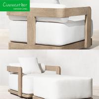China Modern Design Style Wooden Sofa Set Waterproof Cushion Included for Hotel Luxury Outdoor Furniture for sale