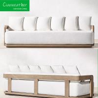 China Modern Design Style Wooden Sofa Set Waterproof Cushion Included for Hotel Luxury Outdoor Furniture for sale