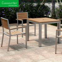 China Outdoor Furniture Modern Teak Wood Dining Table And Chair Set Aluminum Patio Garden Set for Courtyard Design Style Modern for sale