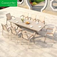 China Modern Outdoor Furniture Garden Restaurant Paris Bistro Dining Set with Aluminum Frame and Portable Folding Chairs for sale