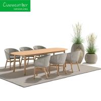 China Customized Color Modern Teak Wood Garden Sofa Chair Rattan Wicker Weaving Garden Chair for Outdoor Furniture in Hotels for sale