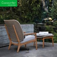 China Set of Luxury Teak Wood Wicker Sofas for Garden Outdoor Hotels Villas Courtyards Modern Design for sale
