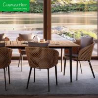 China Outdoor Furniture Sofa Chair for Modern Courtyard Garden Made of Rattan Wicker Weaving Water-Resistant Cushion Included for sale