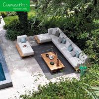 China Outdoor Teak Wood Furniture Design Solid Wood Sofa Set for Modern Garden at Swimming Pool and Beach for sale