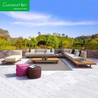 China Outdoor Teak Wood Furniture Design Solid Wood Sofa Set for Modern Garden at Swimming Pool and Beach for sale