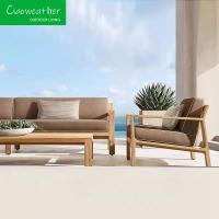 China Terrace Wooden Set Luxury Modern Teak Wood Sofa Sets for Hotel Chairs Outdoor Sofa Garden Sofa Design Mail Packing N for sale