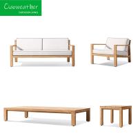 China Terrace Wooden Set Luxury Modern Teak Wood Sofa Sets for Hotel Chairs Outdoor Sofa Garden Sofa Design Mail Packing N for sale