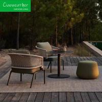 China Outdoor Foam Water-Resistant Fabric Modern Style Wicker Chair Sofa for All Weather Outdoor Furniture for sale