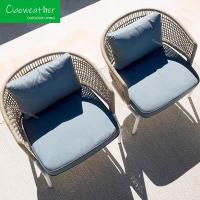 China Outdoor Foam Water-Resistant Fabric Modern Style Wicker Chair Sofa for All Weather Outdoor Furniture for sale
