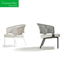 China Outdoor Foam Water-Resistant Fabric Modern Style Wicker Chair Sofa for All Weather Outdoor Furniture for sale