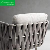 China Outdoor Handmade Rattan Rope Sofa Set Modern Metal Frame for Garden Enjoyment for sale
