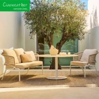 China Modern Furniture Fabric and Design Luxury Rattan Outdoor Rope Recliner Sofa Set for Hotel Restaurant Banquet Home or Coffee for sale