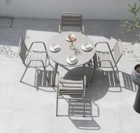 China Outdoor Metal Aluminum Garden Table And Chairs Set For Design Terrace Patio Cafe And Restaurants With Outdoor Furniture for sale