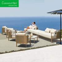 China Stainless Steel Sectional Sofa and Chair Set for Modern Garden Furniture in Villa Hotel for sale